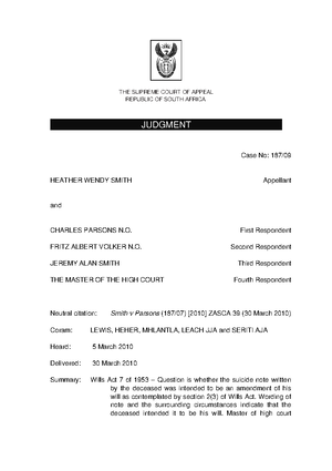 Bwanya v The Master - Summary - Bwanya v The Master Facts Ms Bwanya ...