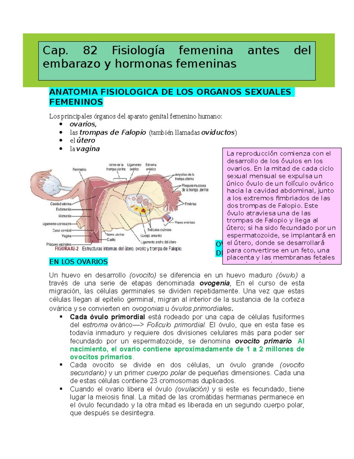 Regulacion hormonal de la funcion reproductora - ####### ANATOMIA ...