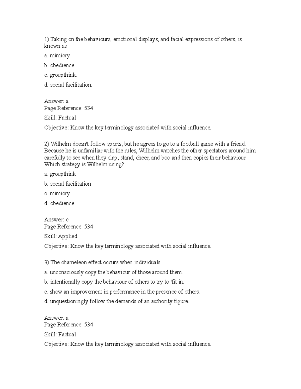 Psych 1000 - Chapter 13 Multiple-Choice Questions-TIF - PSYC 1000 - U ...