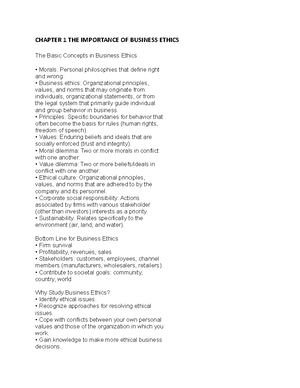 Chapter 3 Emerging Business Ethics Issues - CHAPTER 3 EMERGING BUSINESS ...