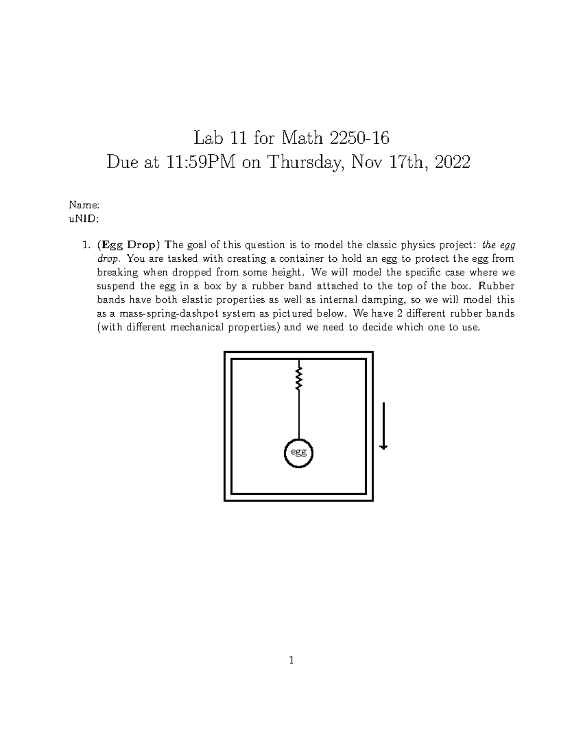 Lab 11 Math 2250 - This is Lab 11 for math 2250 - Lab 11 for Math 2250 ...