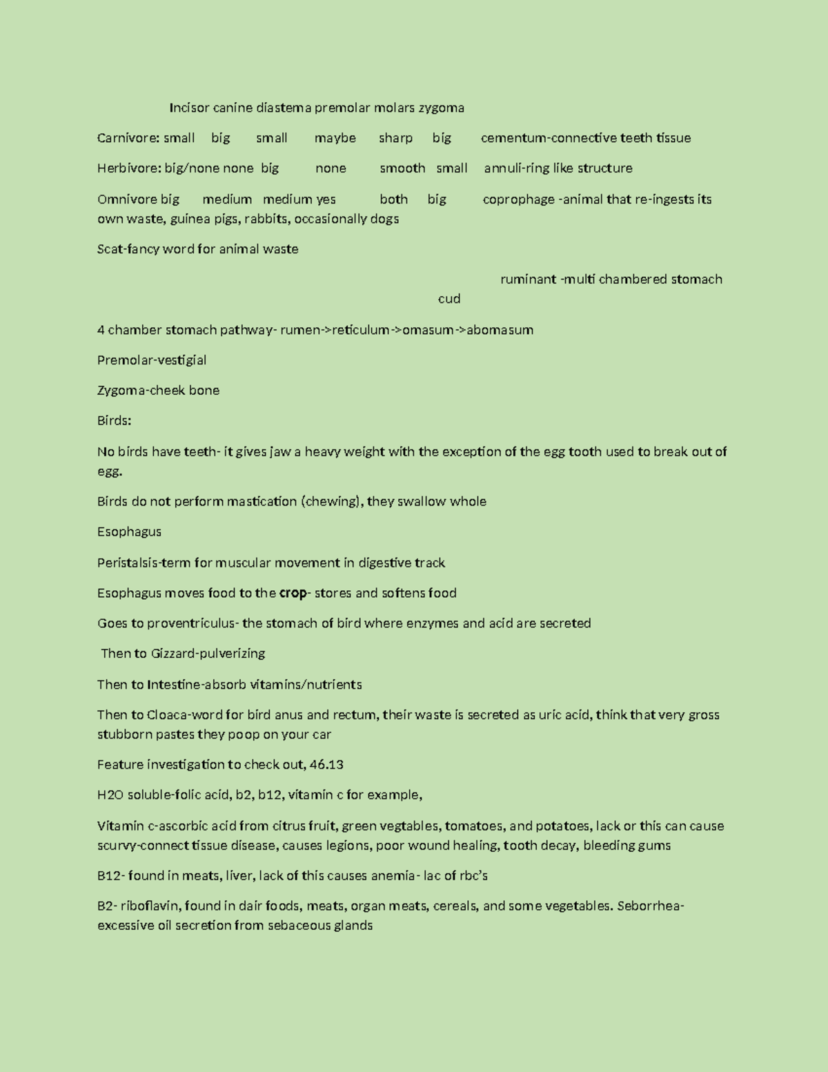 AFF part 3 - notes on AFF - Incisor canine diastema premolar molars ...