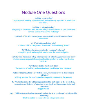 MKT205 Module 5 Assignment - MKT 205 Module Five Milestone Worksheet ...