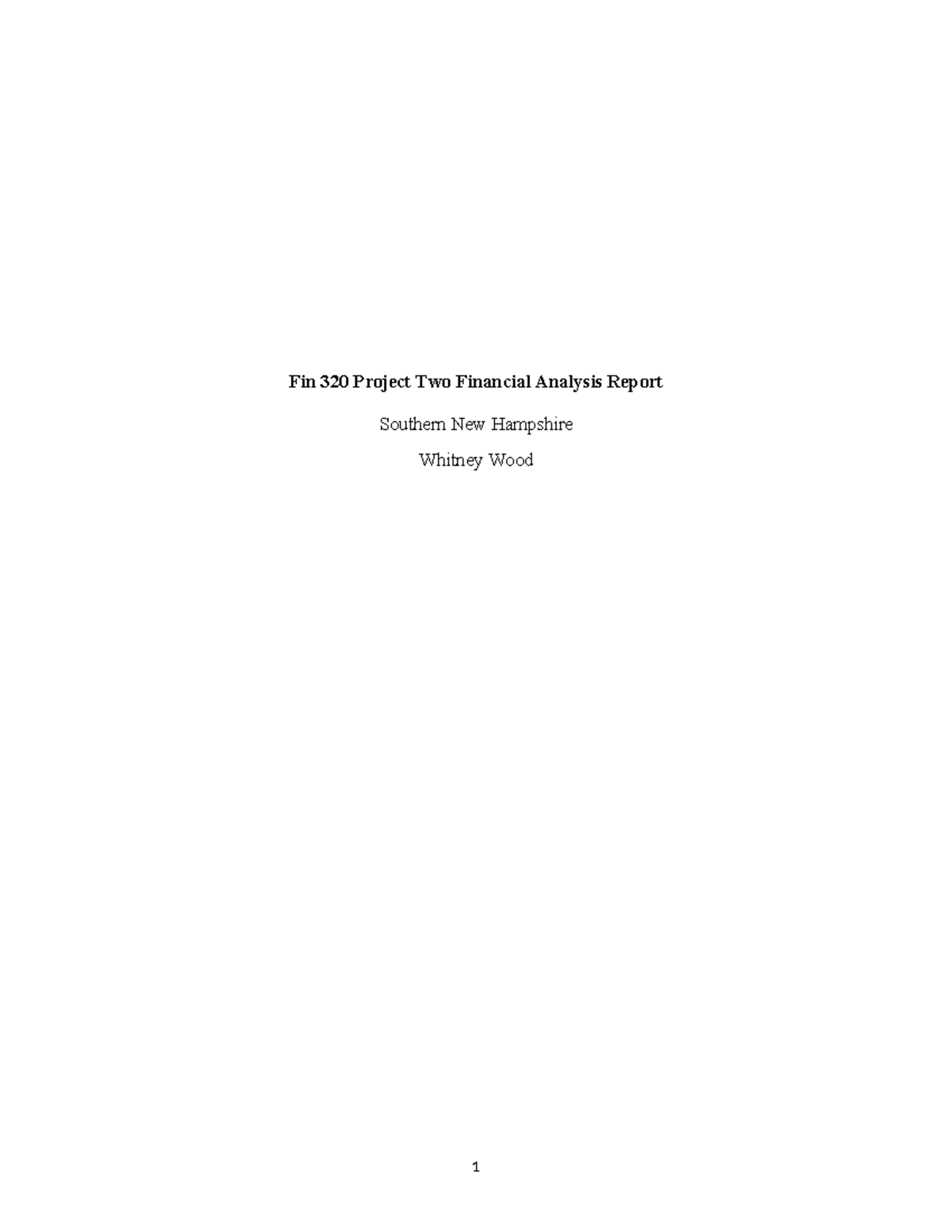 7-1 Project Two Comparison Analysis - Fin 320 Project Two Financial ...
