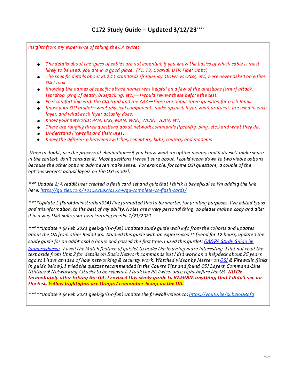 Study Guide(Feb 2021 Update) - C172 Study Guide – Updated 3/12/23 ...