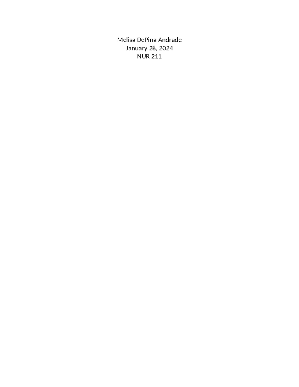 Module 4 Full-Spectrum Nursing Model With Blake - Melisa DePina Andrade ...