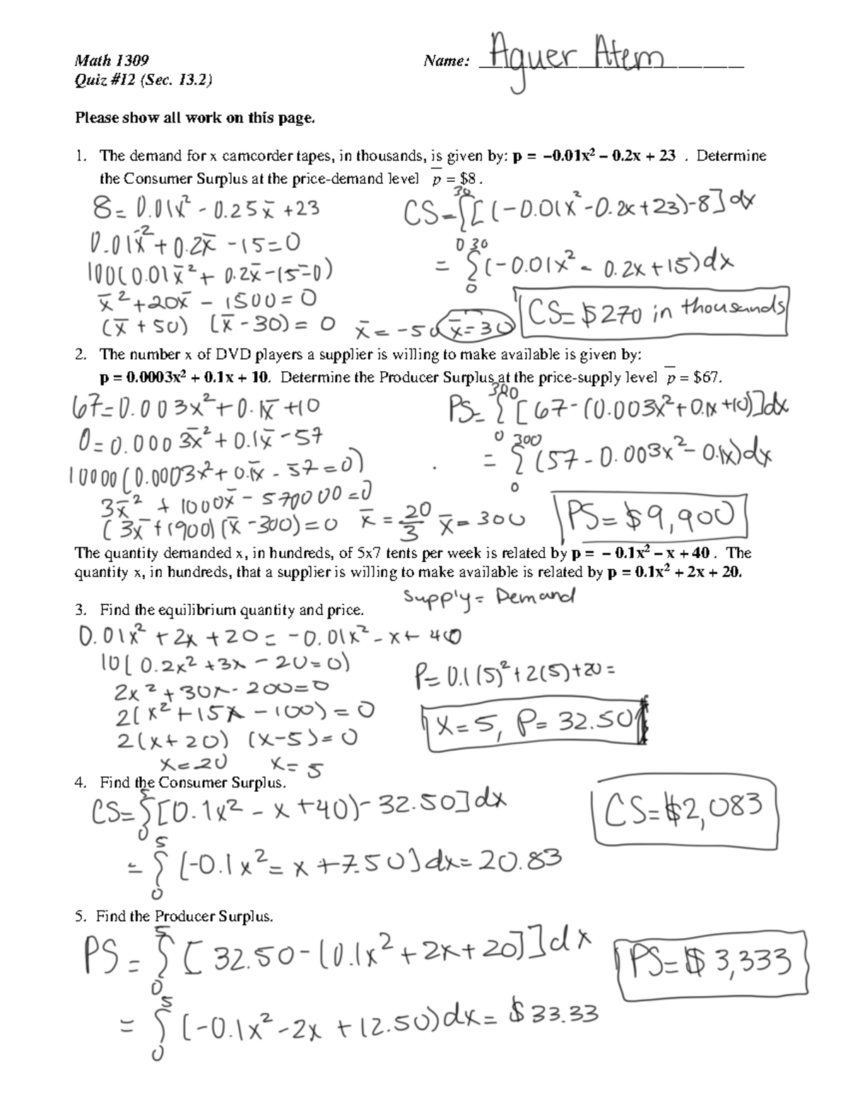 Annotated-09Q12 - Unit 2 Quiz 6 - Math 1309 Name ...