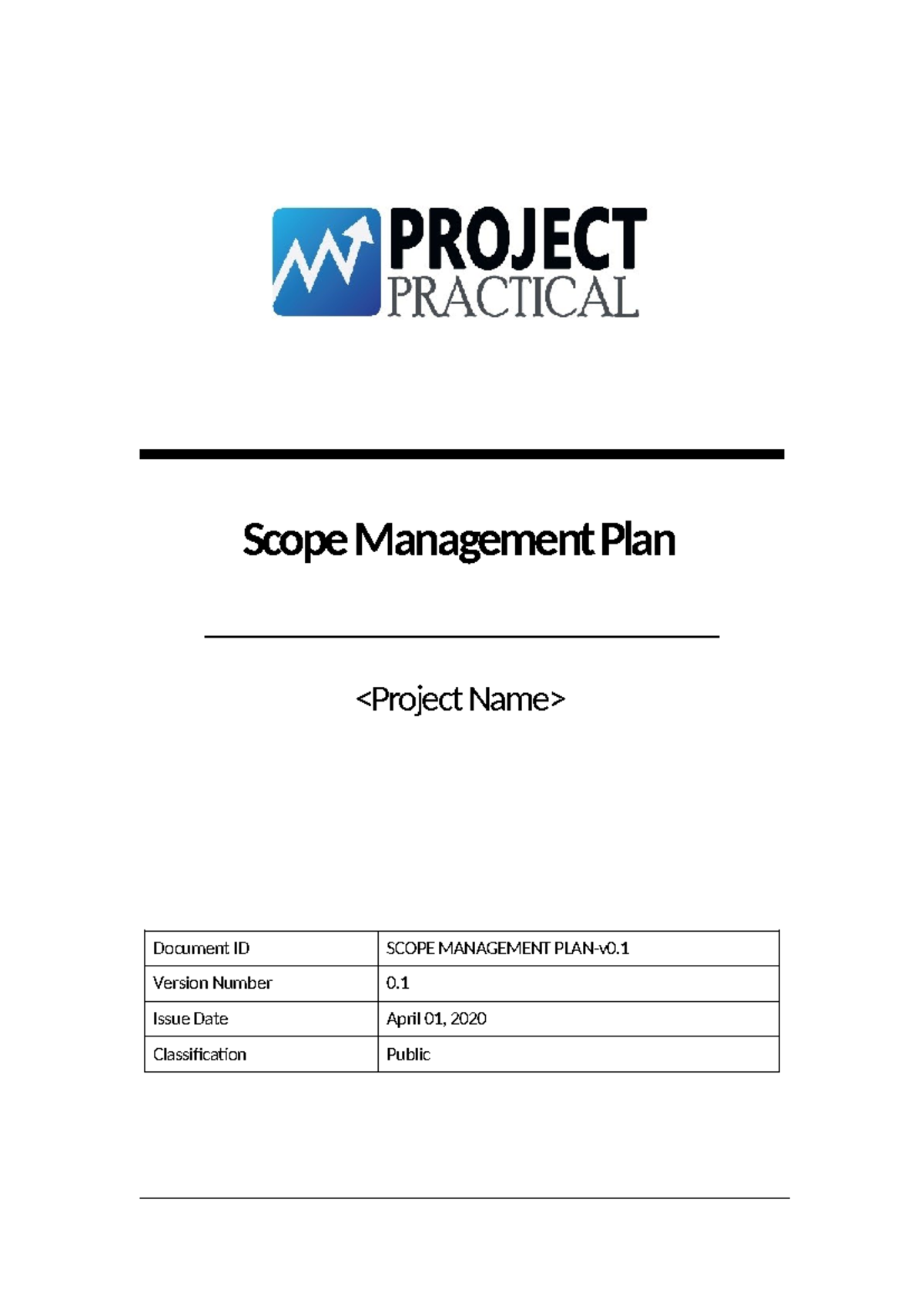 Scope Management Plan Template v0 - Scope Management Plan Document ID ...