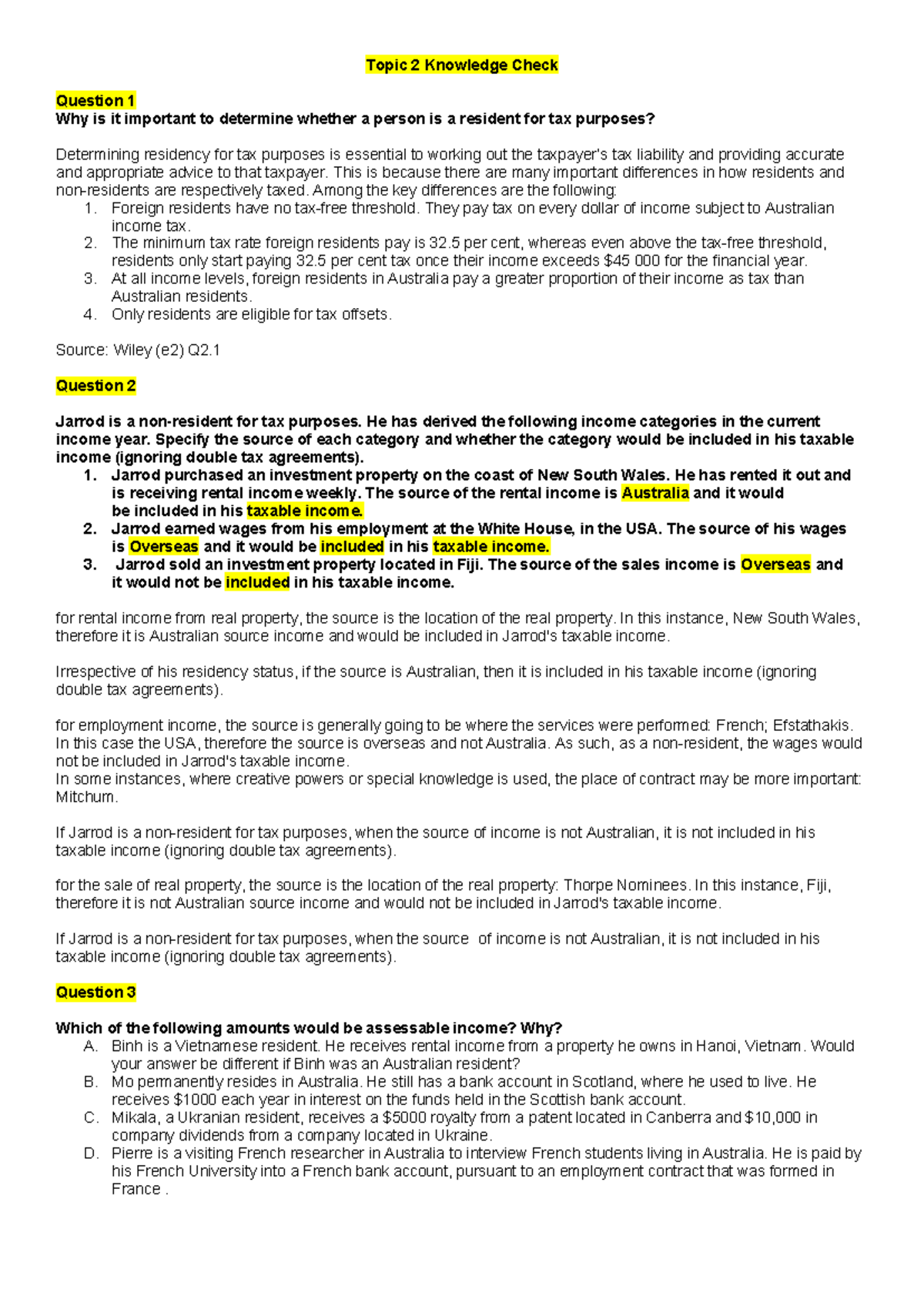Topic 2 Knowledge Check - Topic 2 Knowledge Check Question 1 Why is it ...