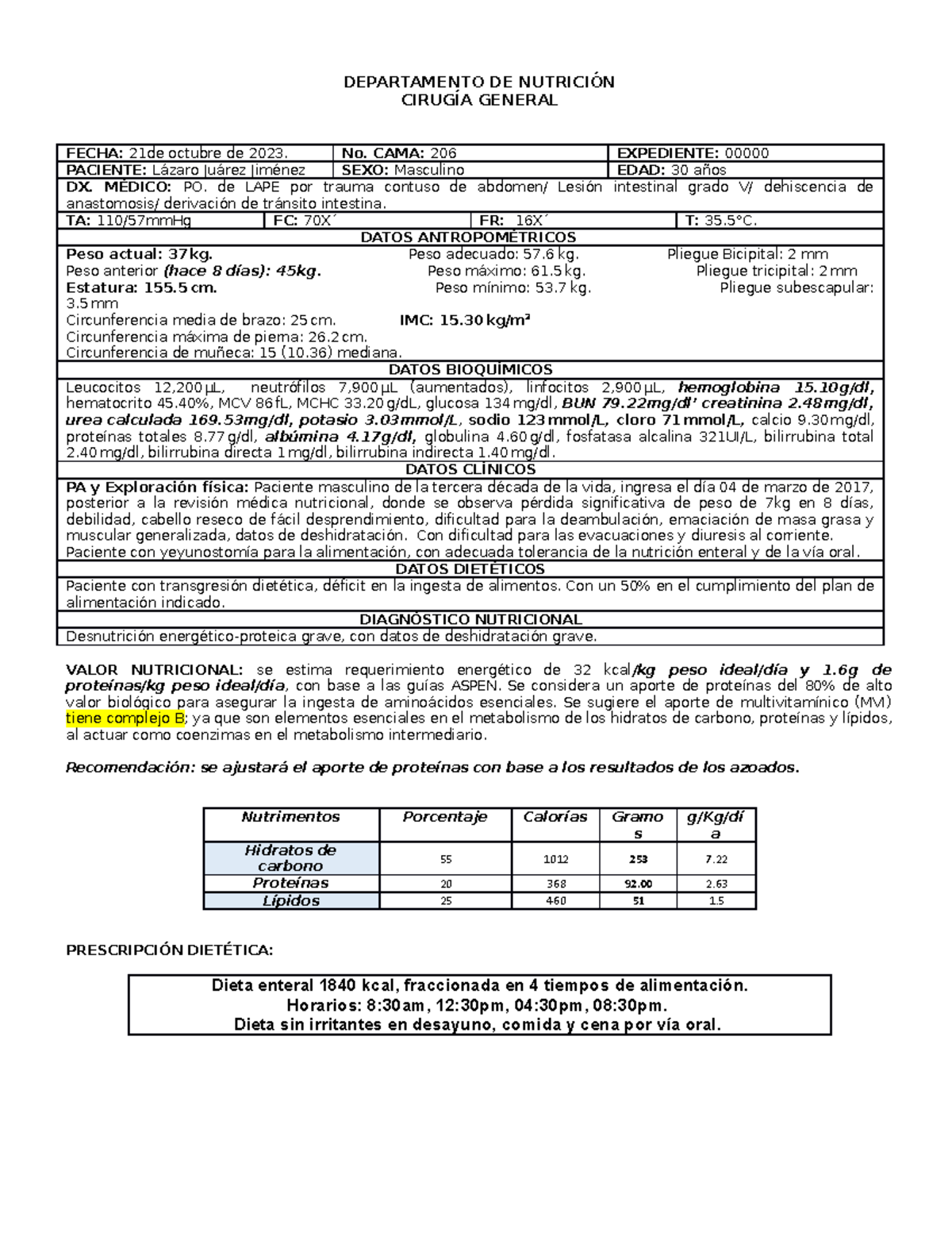 Copia de Caso+Cl%C3%ADnico+para+revisi%C3%B3n - DEPARTAMENTO DE ...