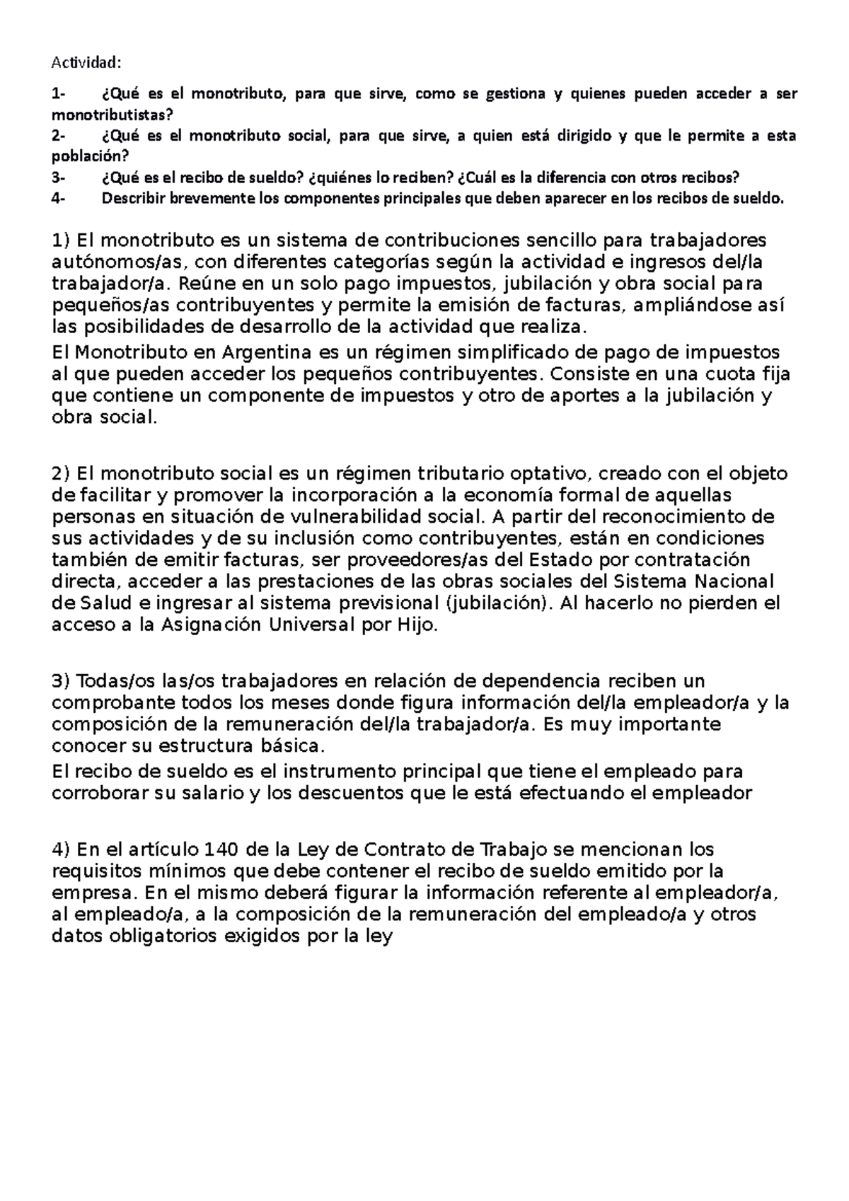 EL Trabajo Independiente Y EL Sistema Registral - Actividad: 1- ¿Qué es ...