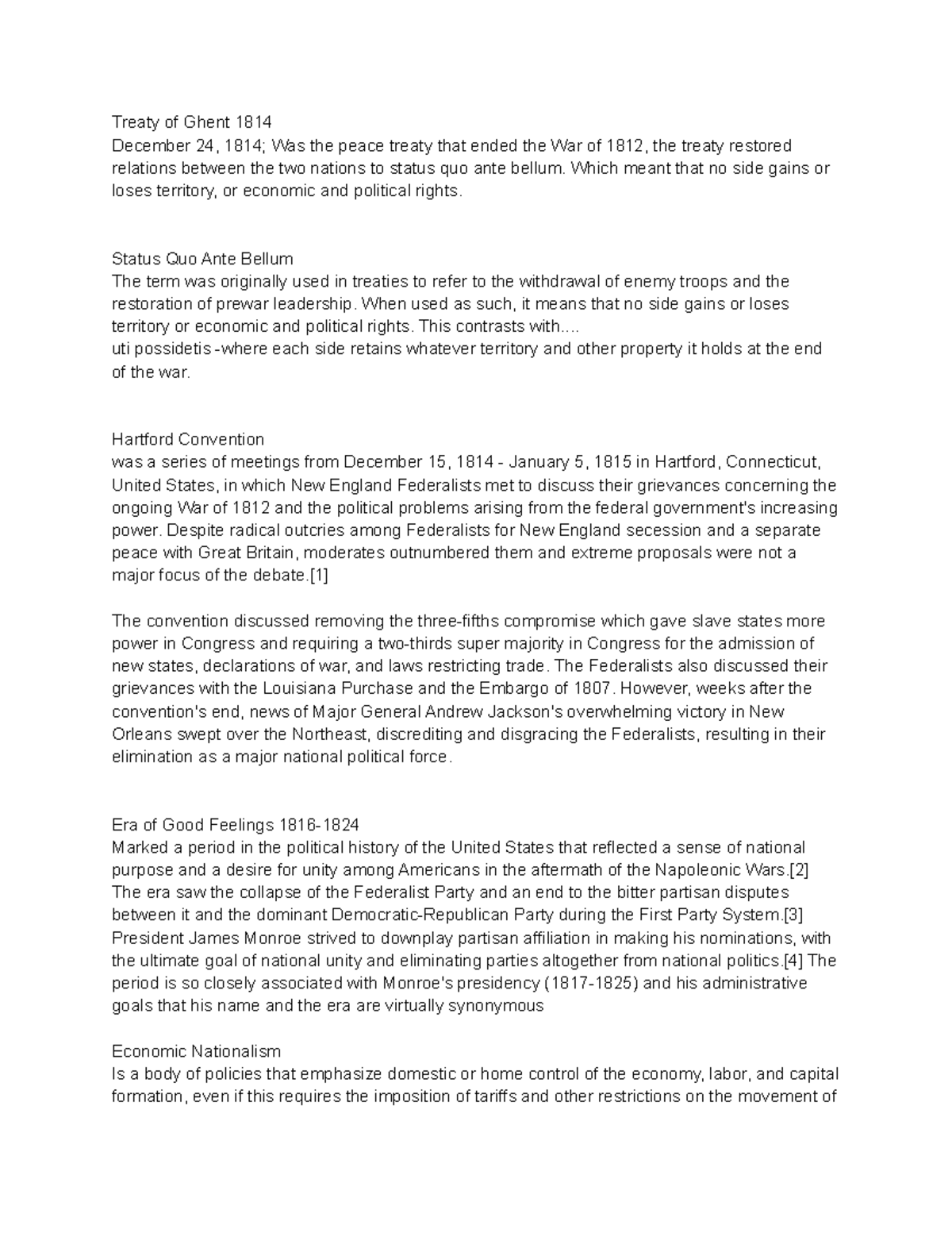 Treaty of Ghent 1814, Hartford Convention - Treaty of Ghent 1814 ...