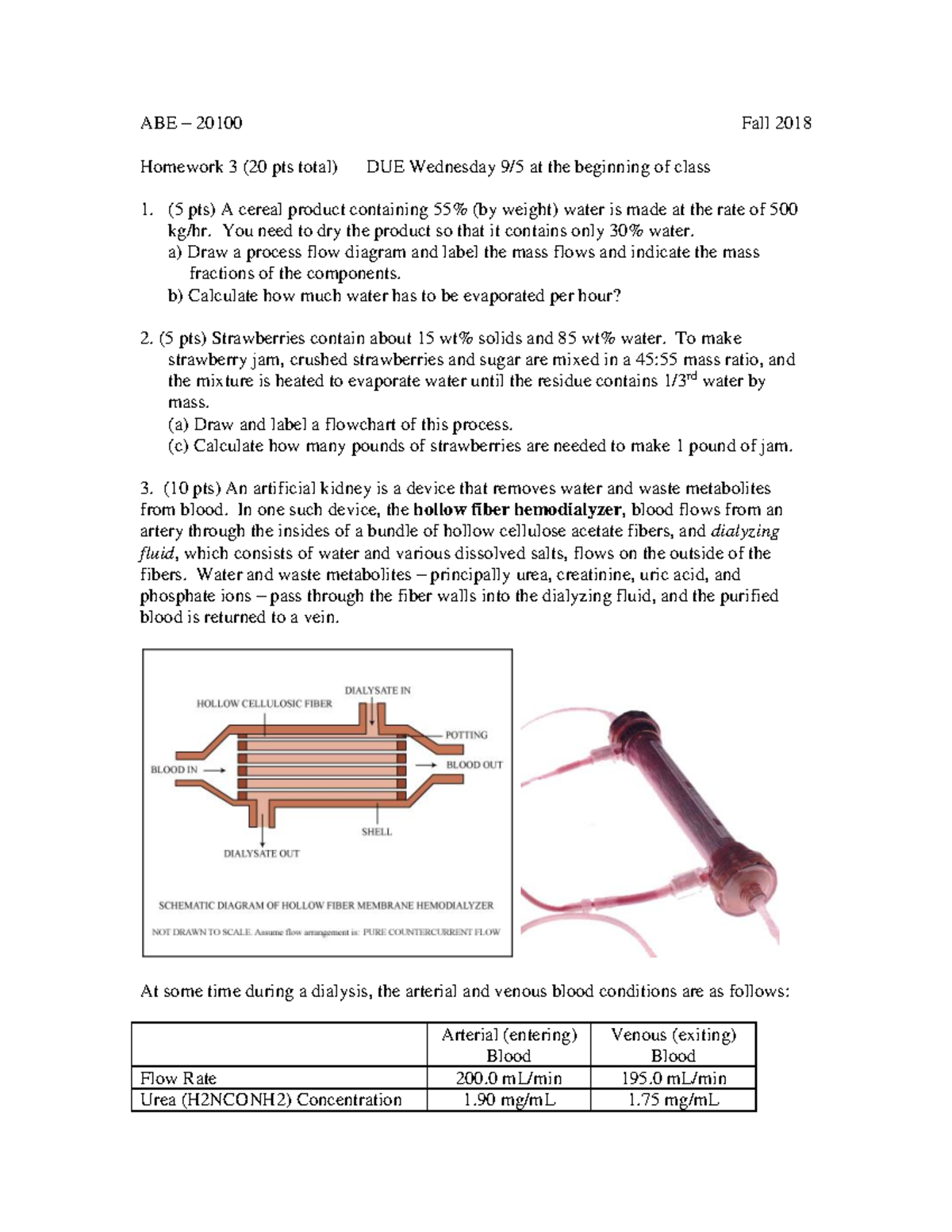 Hw3 - third homework assignment abe 201 - ABE – 20100 Fall 2018 ...