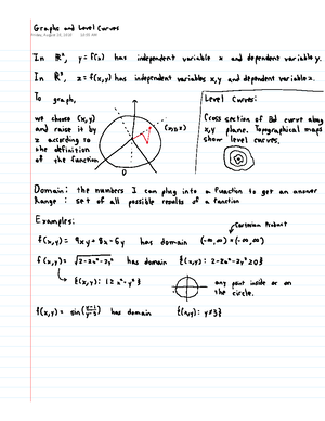 1 Planes and Surfaces - Math 264 with Lee - Math 264 - Sunday, August ...