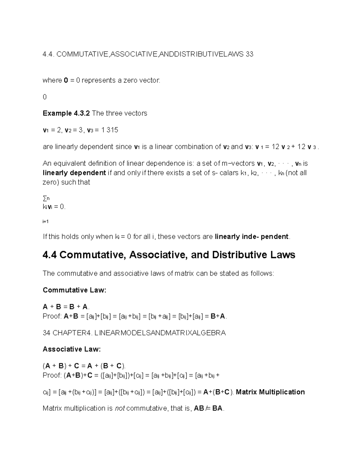 Eco notes 5 - 4. COMMUTATIVE,ASSOCIATIVE,ANDDISTRIBUTIVELAWS 33 where 0 ...