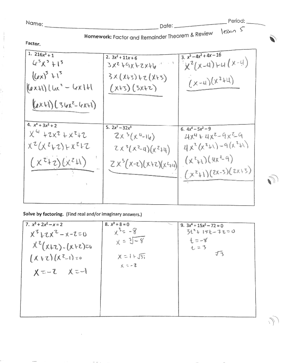 Lesson 5 HW - ……….. - Studocu