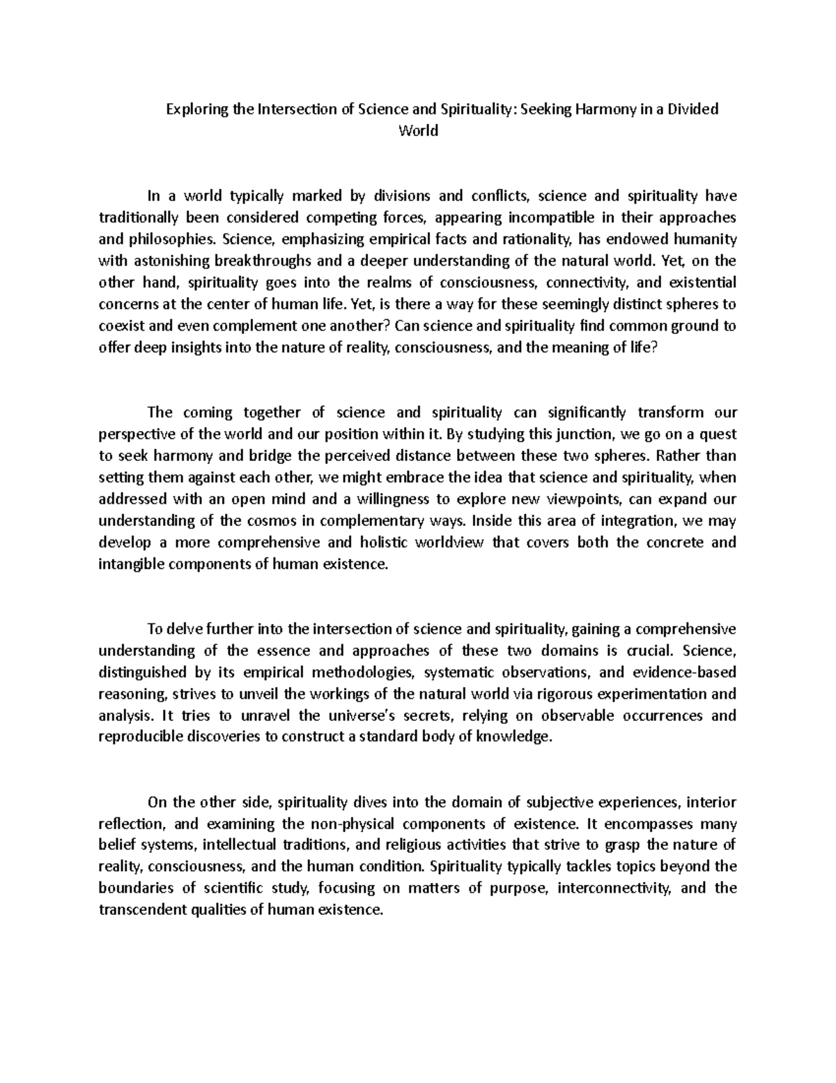 Exploring the Intersection of Science and Spirituality - Seeking ...
