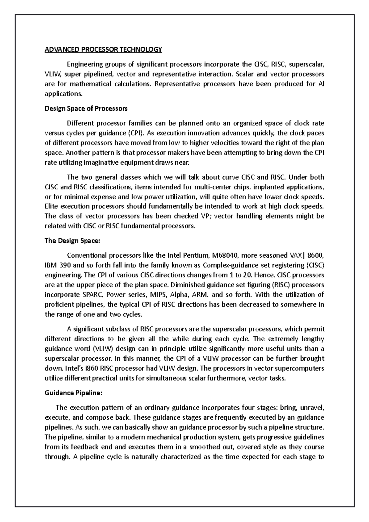 Advanced Processor Technology - ADVANCED PROCESSOR TECHNOLOGY ...