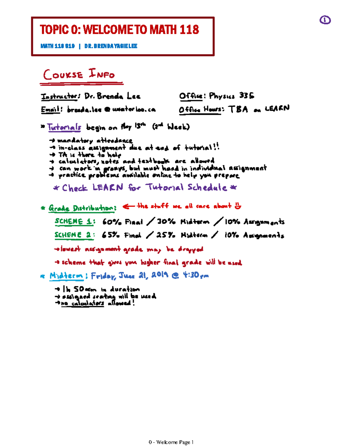 Math118Integration - Calculus Integeration - TOPIC 0: WELCOME TO MATH ...