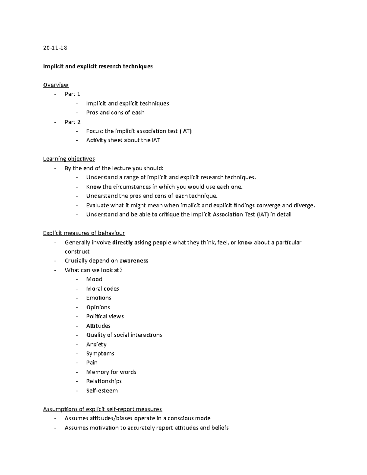 PS5204 Lecture 20-11 - Dr Hannah Broadbent - 20-11- Implicit and ...