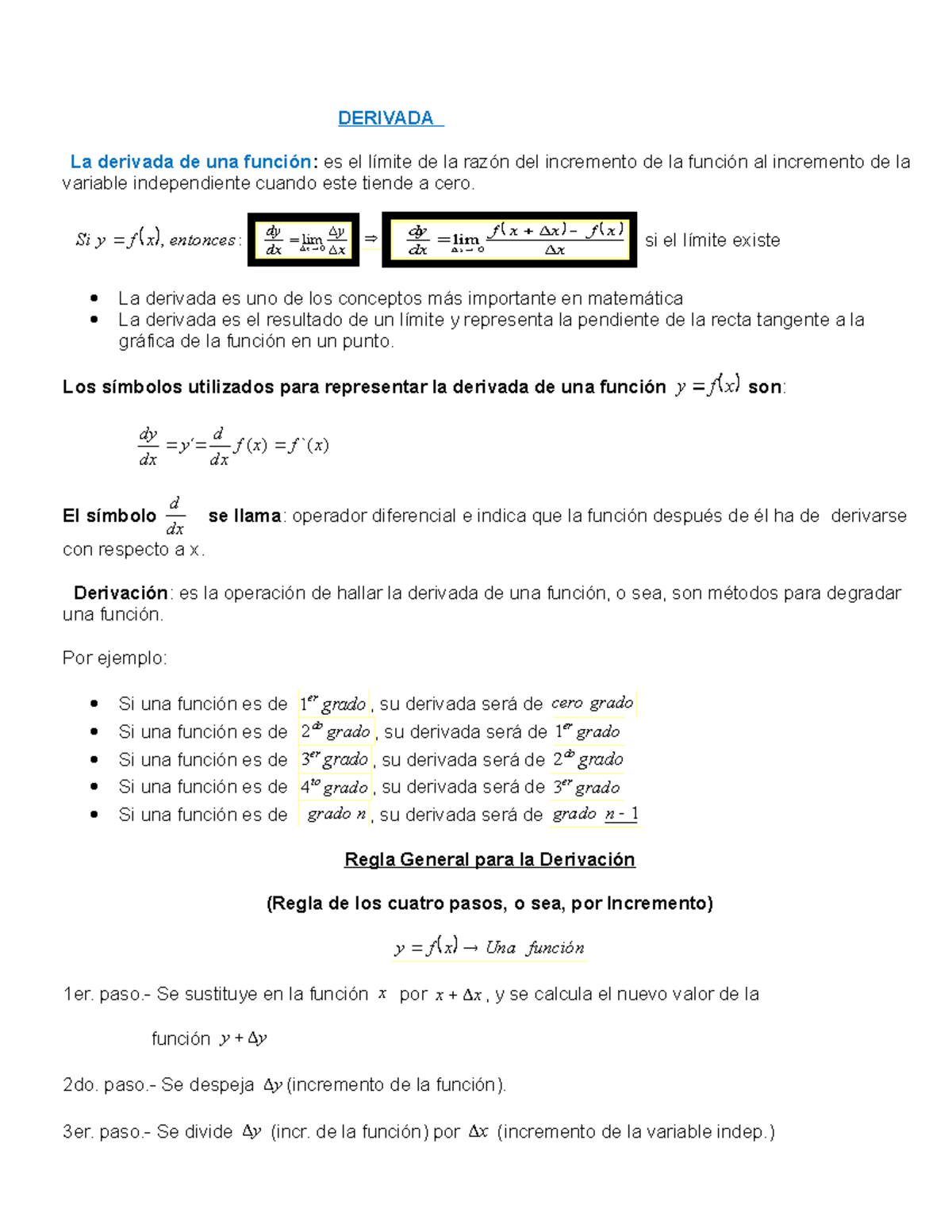 Semana 3 ( Derivada Increm) 7af3f15bfa854e599ac1459d6e4887d3 - DERIVADA ...