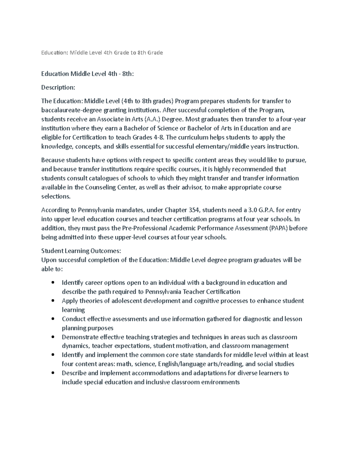 Document 29 - The materials needed for this class - Education: Middle ...