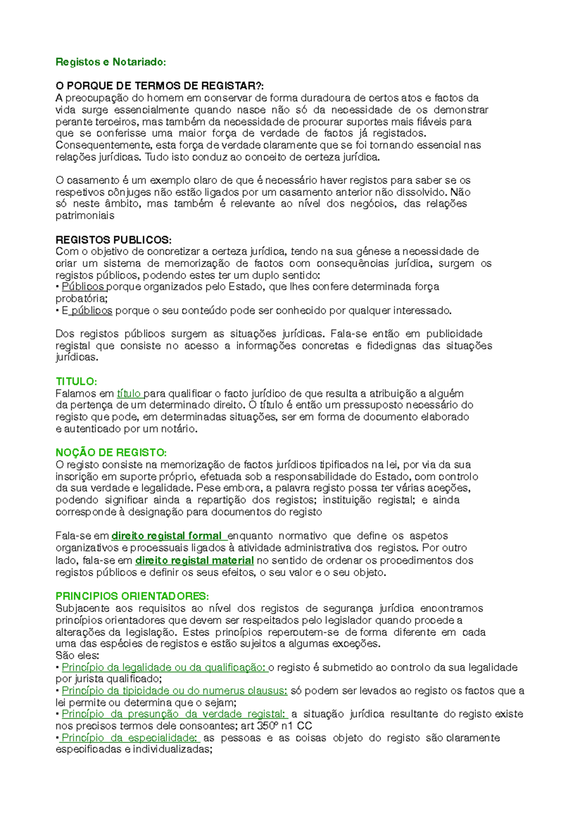 Registos Notariado Exame Registos E Notariado O Porque De Termos De