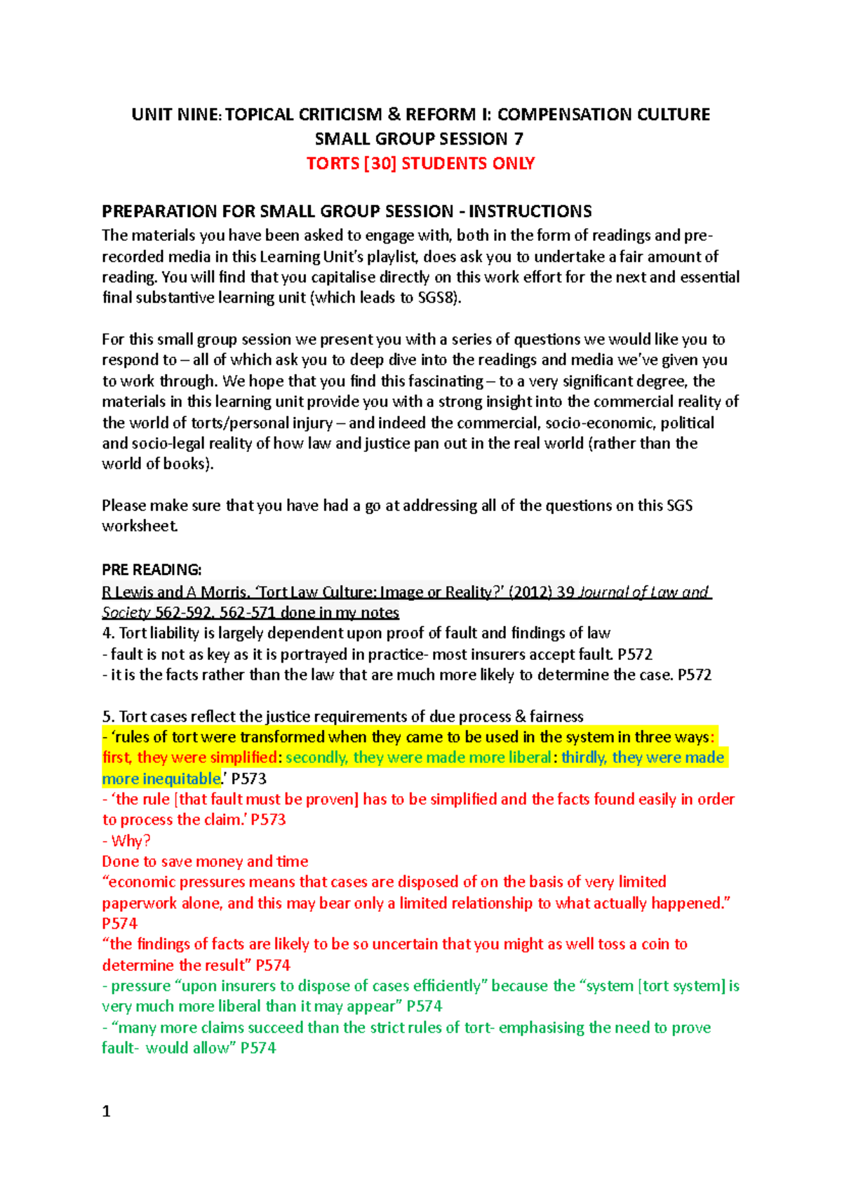7 Criticism and Reform I Comp Culture SG7 Worksheet final - UNIT NINE ...