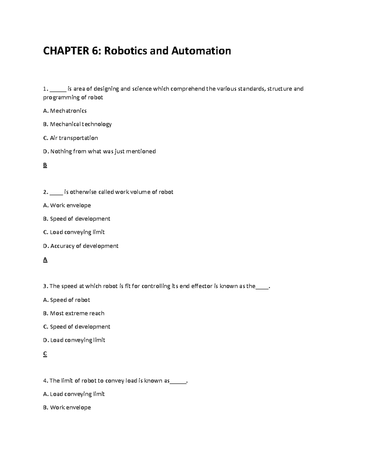 Chapter 6 Robotics and Automation - CHAPTER 6: Robotics and Automation ...
