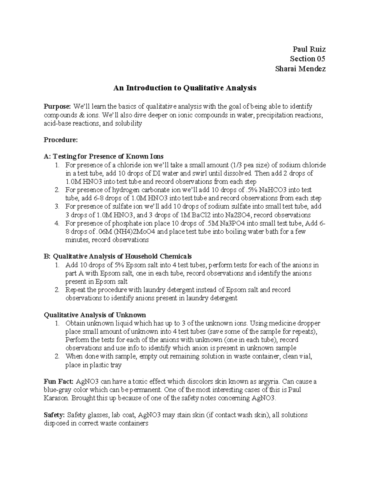Introduction to Qualitative Analysis - Studocu