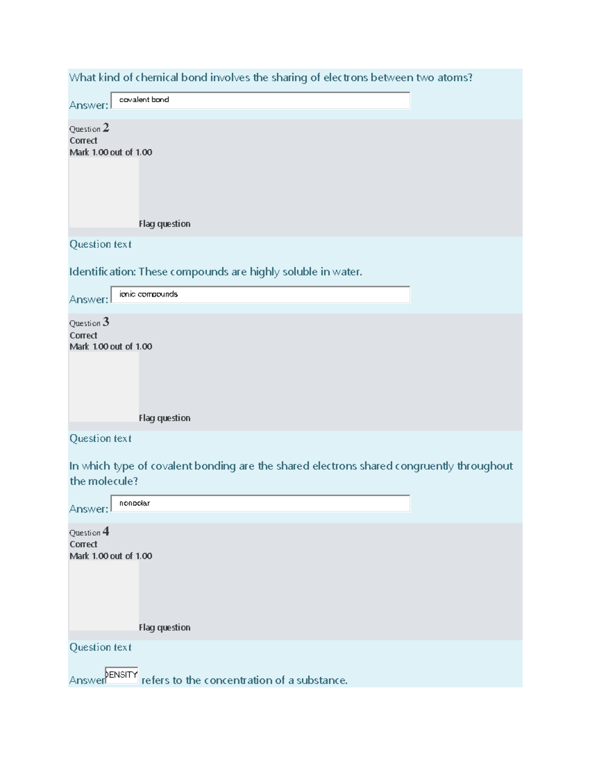 Physical Science Practice Notes Complete - What kind of chemical bond ...