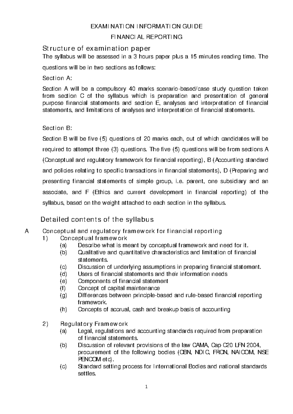 Examination information guide FR - EXAMINATION INFORMATION GUIDE ...