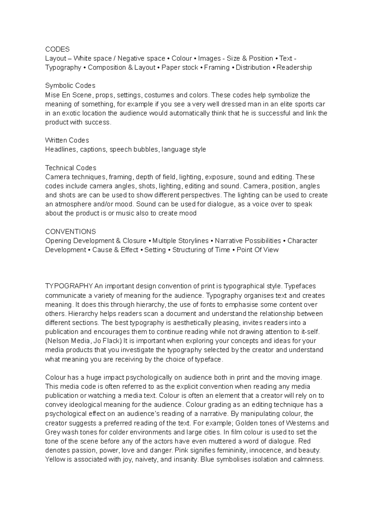 Codes - CODES Layout – White space / Negative space • Colour • Images ...