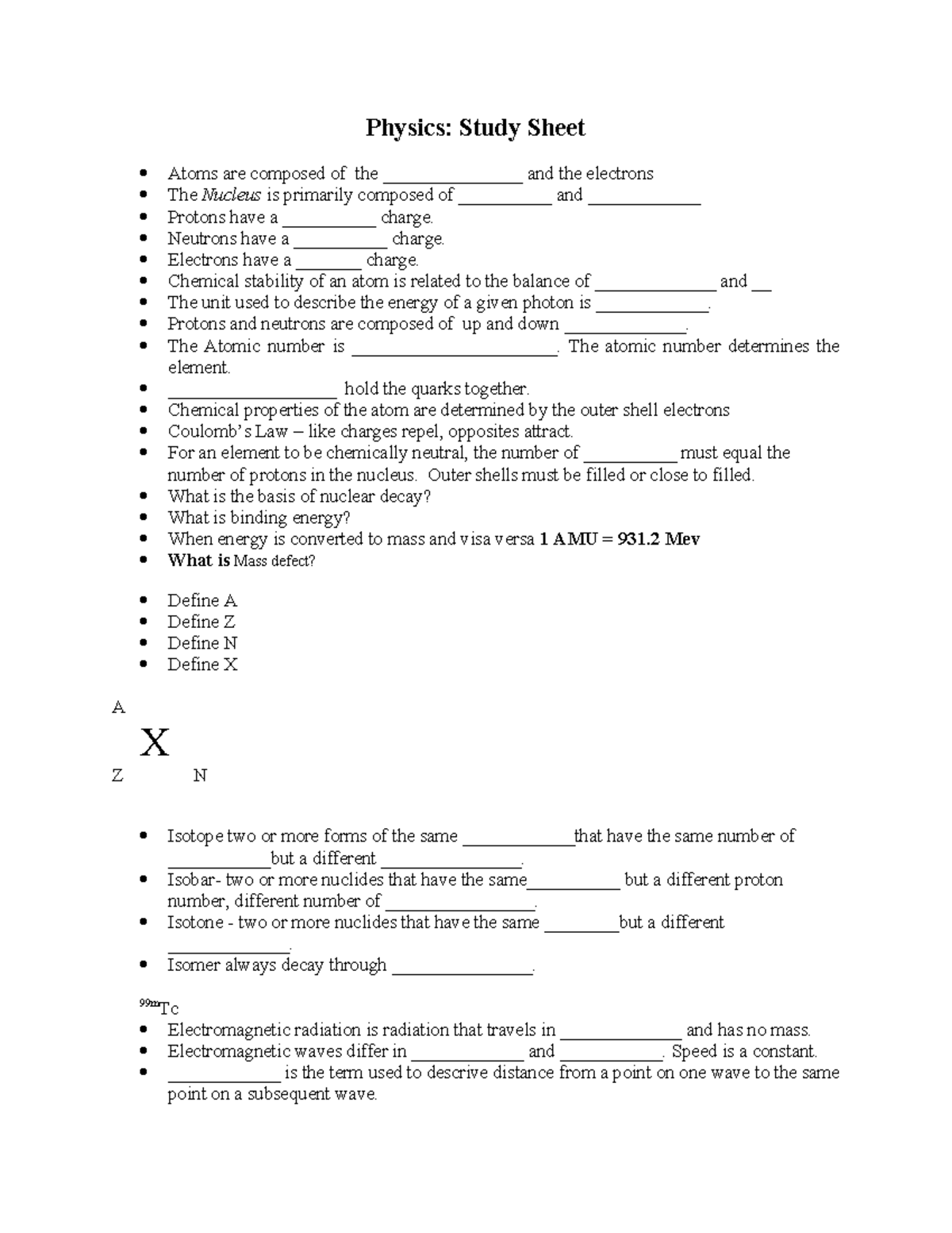 Physics Study Sheet for Final Exam gerbt456bw45 rev345345bv654564v 3v4 ...