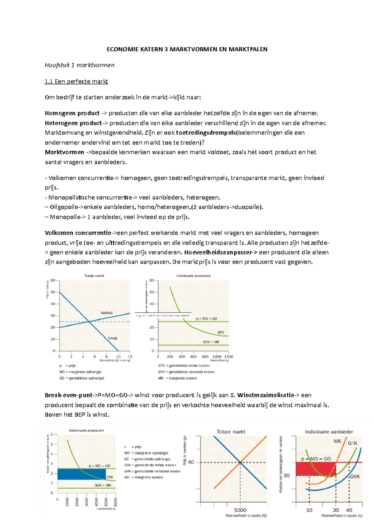 Economie Katern 3 Marktvormen EN Marktfalen - ECONOMIE KATERN 3 ...