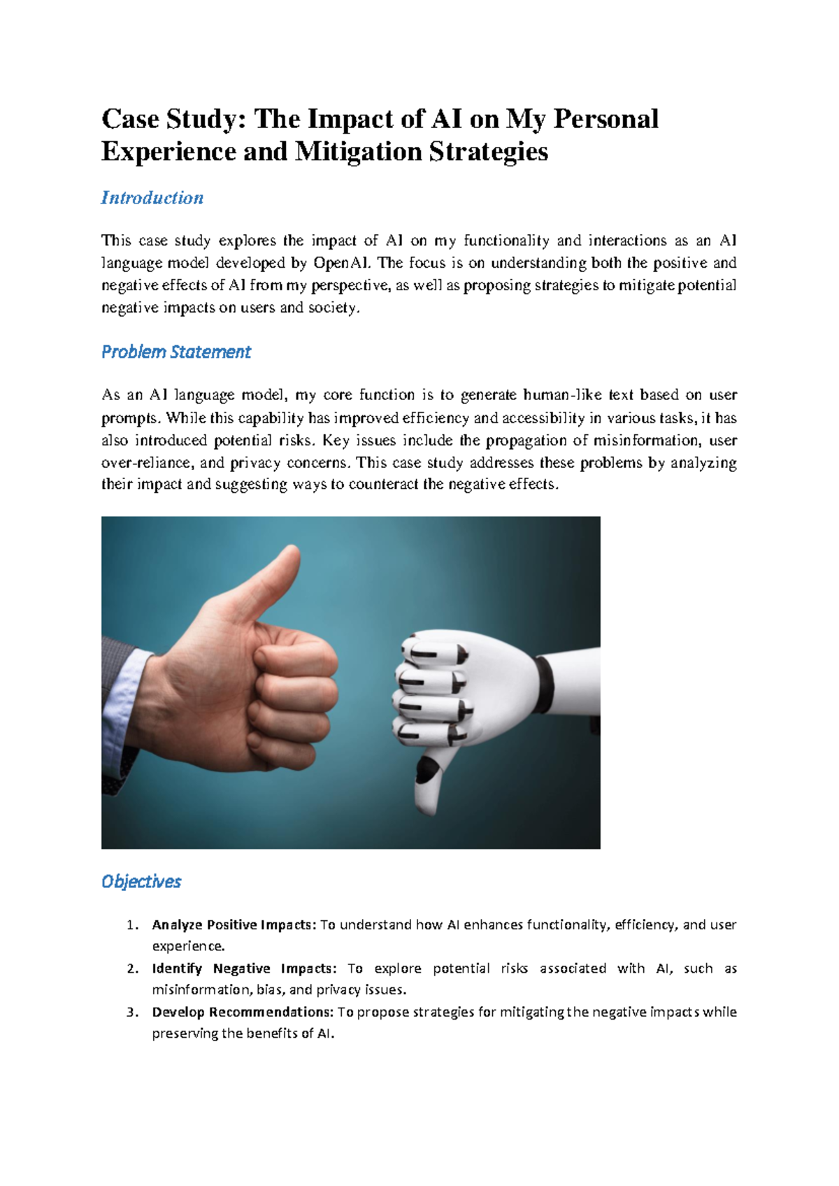 Case Study-22aib20(EAI) - Case Study: The Impact of AI on My Personal ...