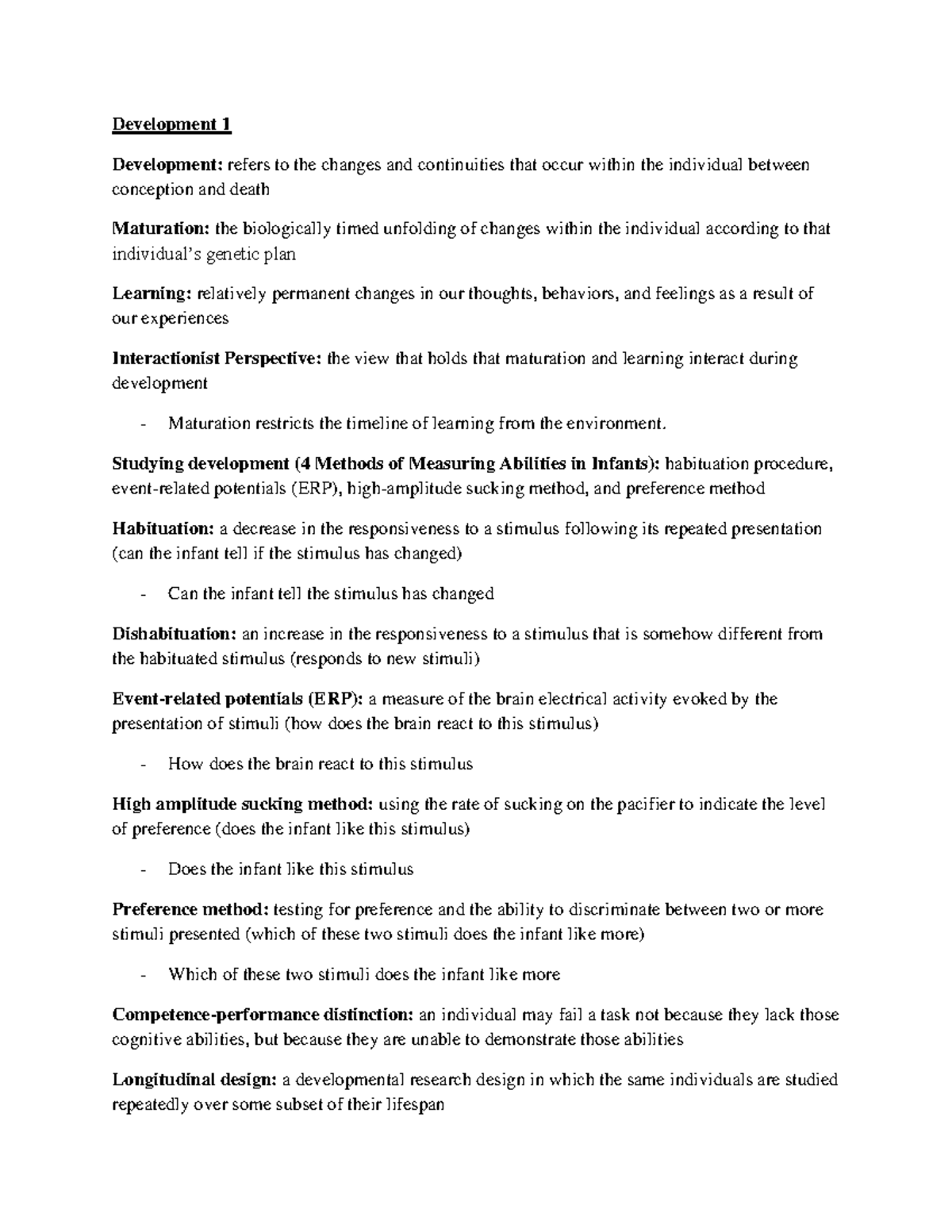 Development - Week 2 - Development 1 Development: refers to the changes ...