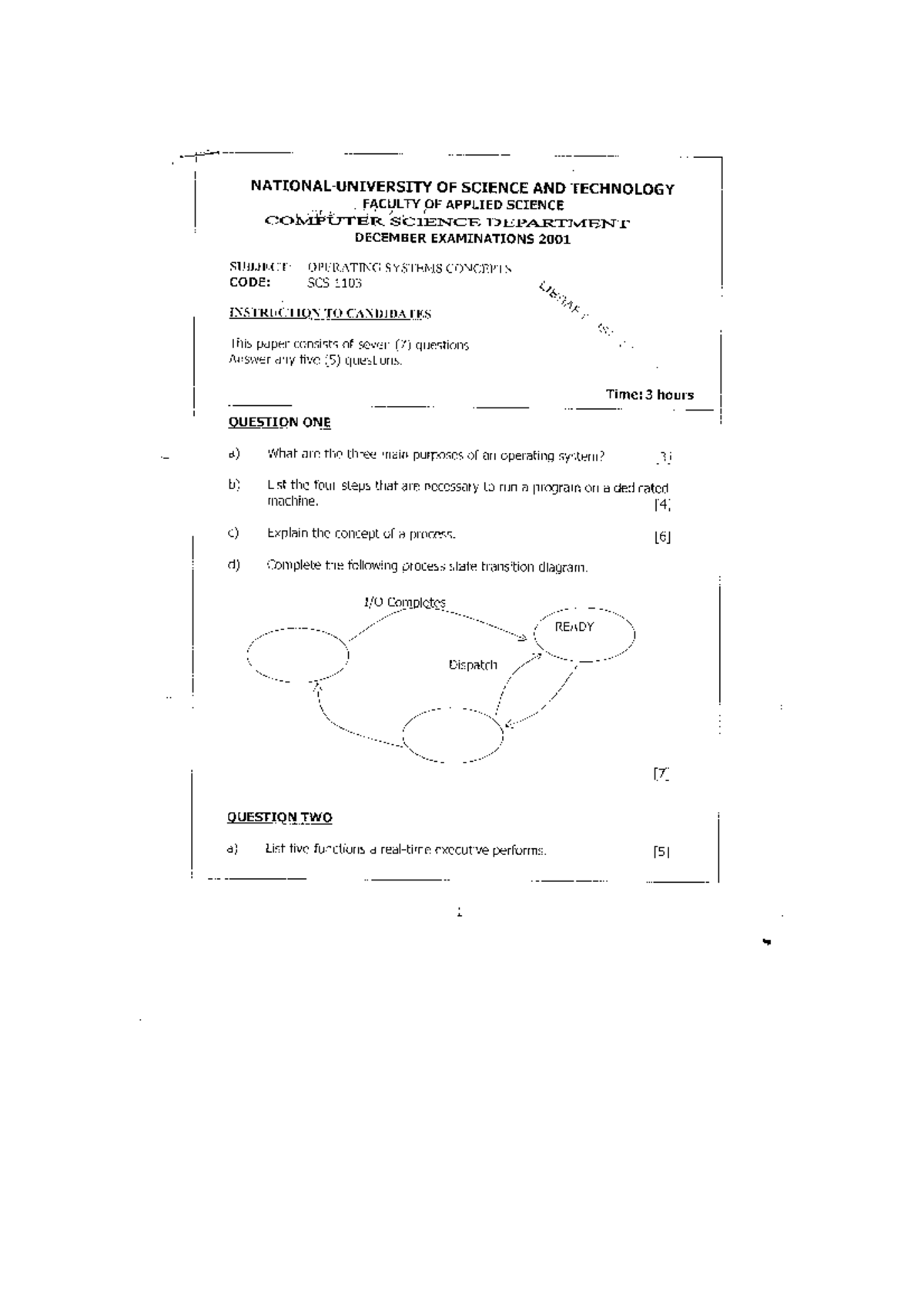 Exam 18 November 2010 - NATIONALEUNIVERSITY OF SCIENCE AND TECHNOLOGY ...