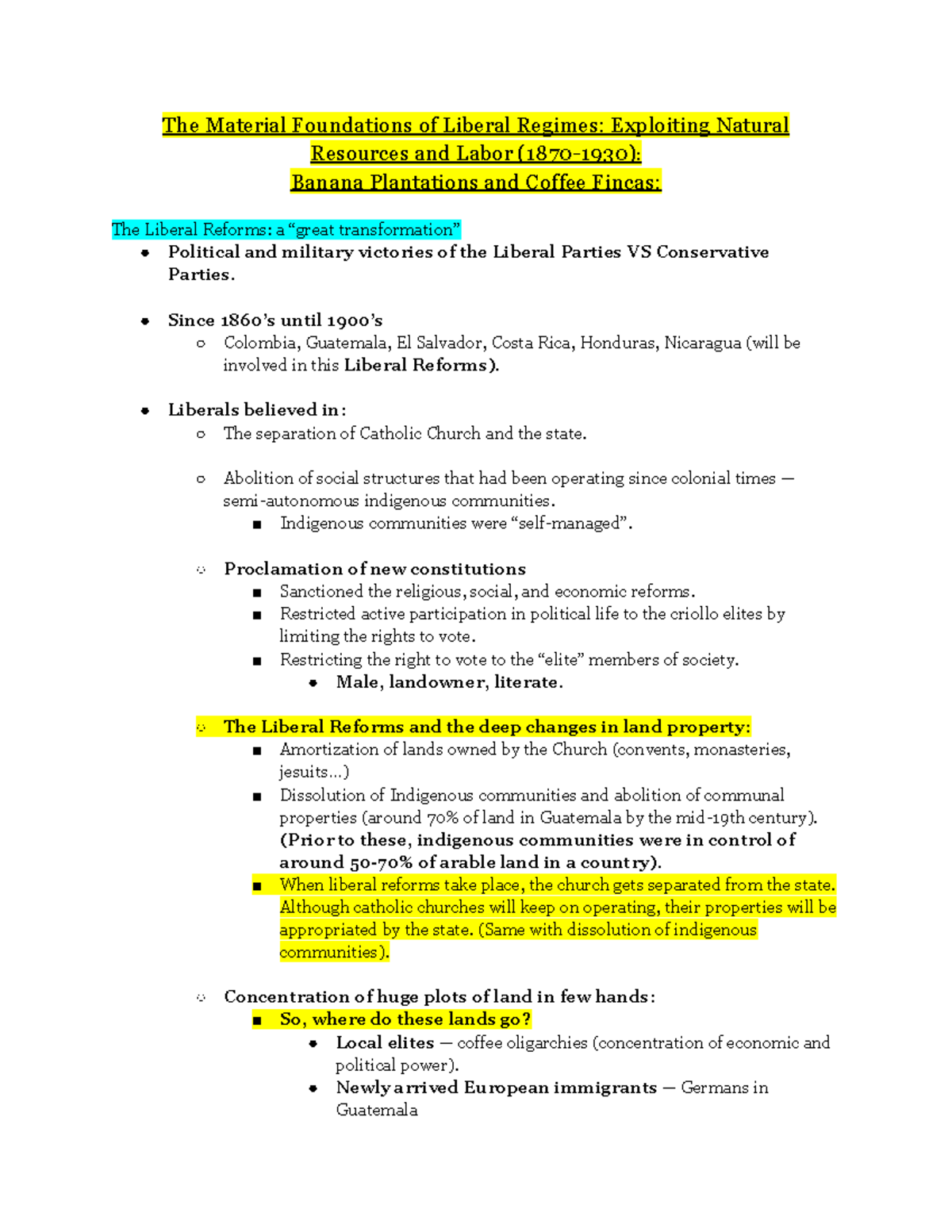 Unit 6 - Lecture and reading notes - The Material Foundations of ...