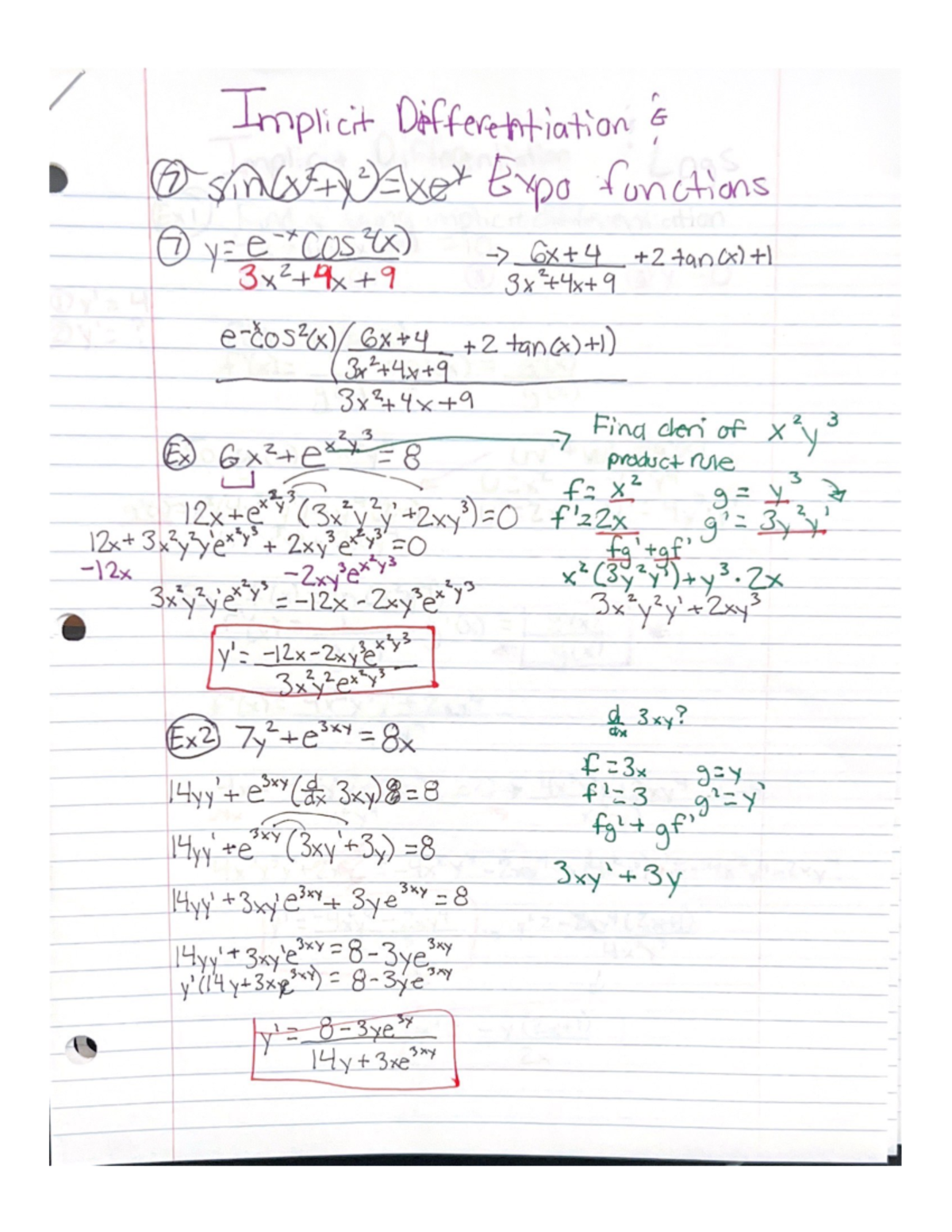Implicit Differentiation - MATH 113 - Studocu