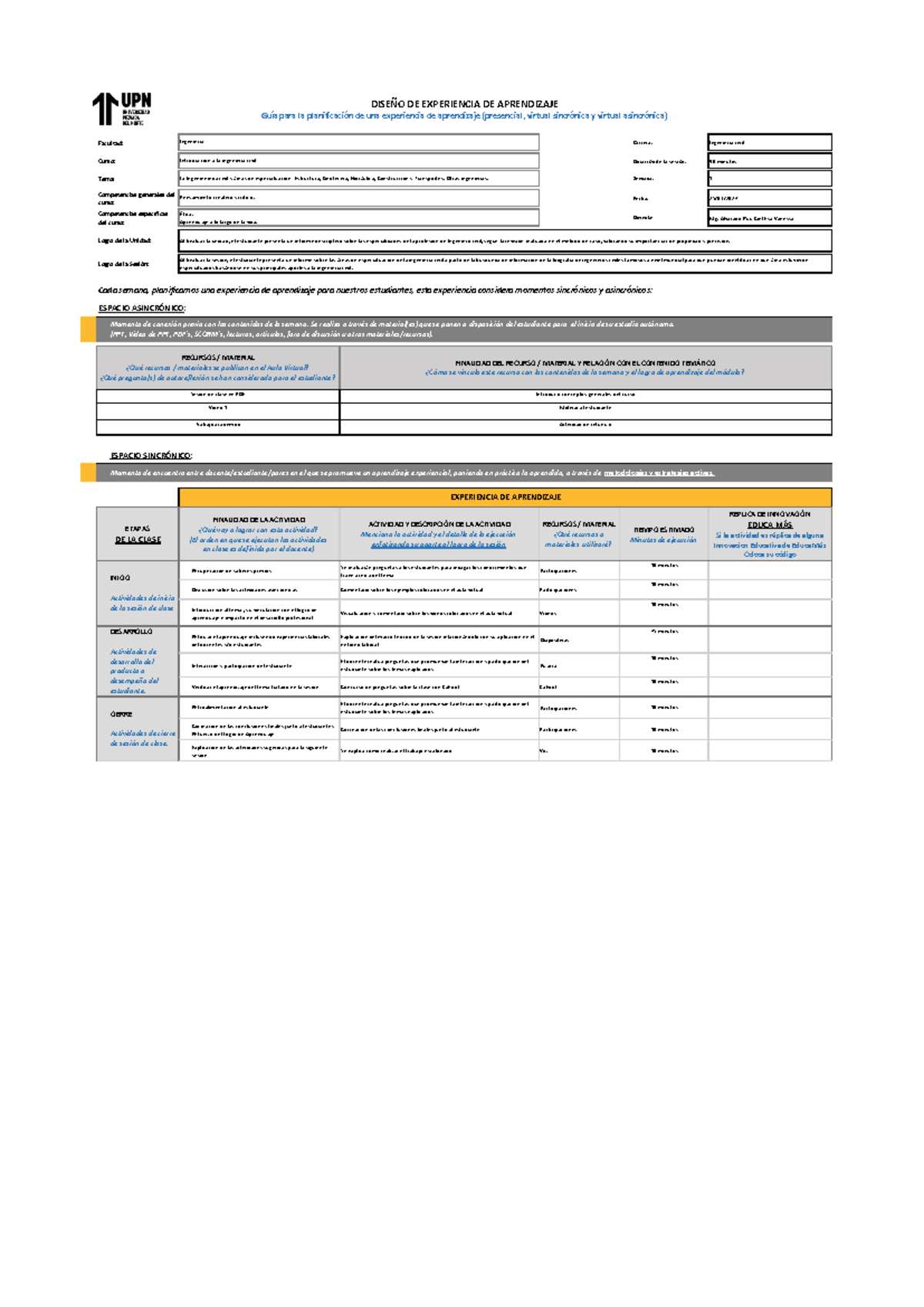 Diseño DE Semana 01 - reso - Facultad: Carrera: Ingeniería civil Curso ...