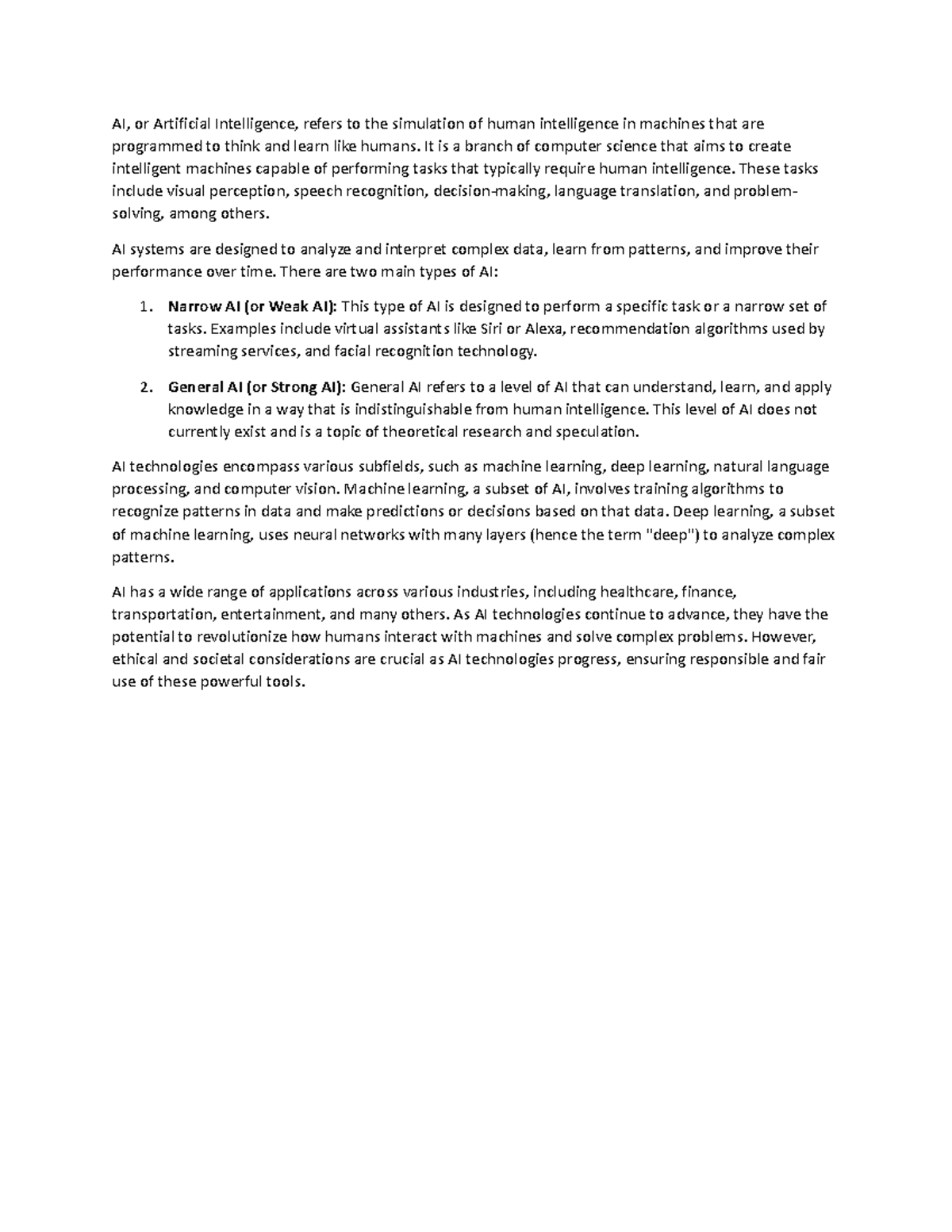 AI - what is ai - AI, or Artificial Intelligence, refers to the ...