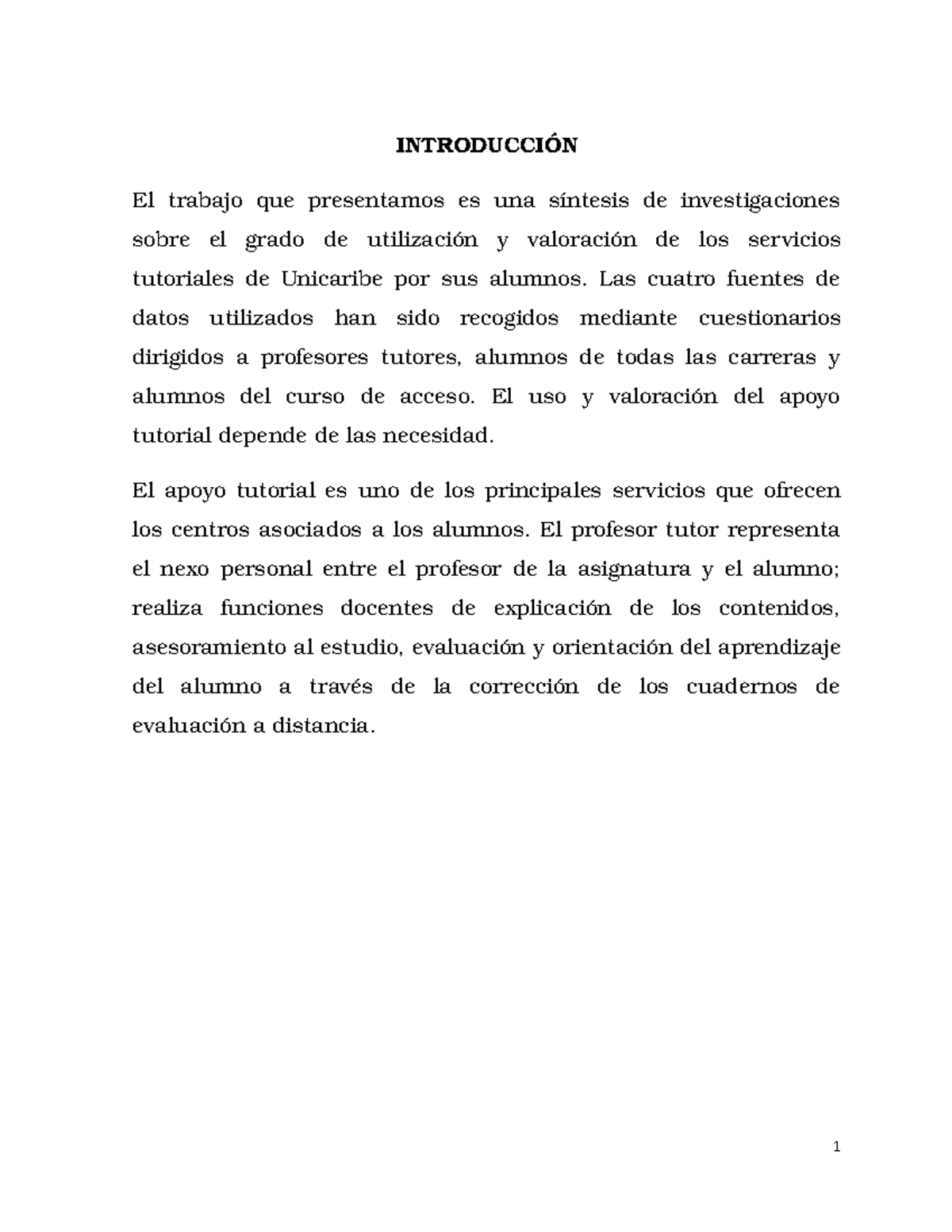 Apoyo tutorial - Apuntes 2 - INTRODUCCIÓN El trabajo que presentamos es ...