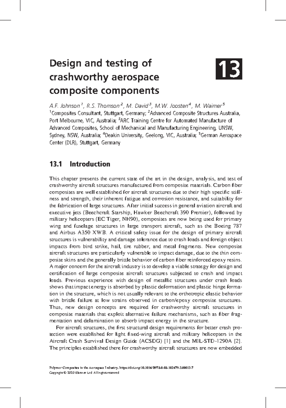 2020,C013 Crashworthiness of Composite Aircraft Subfloor Structures ...