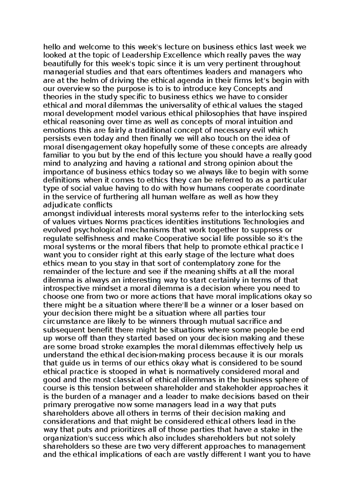 Week 10 transcript - hello and welcome to this week's lecture on ...