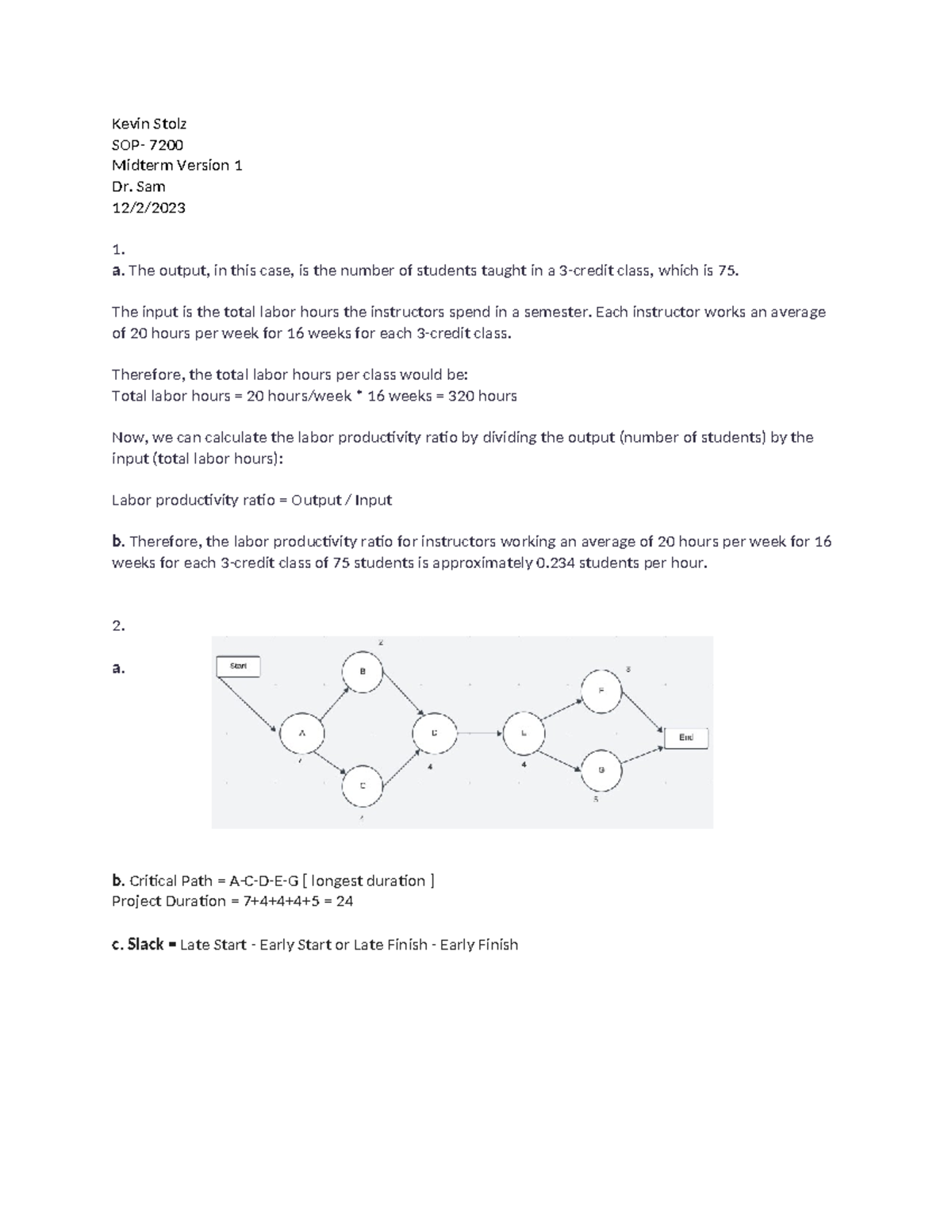 SOP 7200 Midterm - assignment - Kevin Stolz SOP- 7200 Midterm Version 1 ...