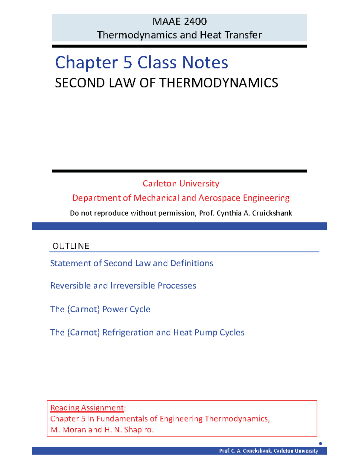 MAAE2400 Chapter 5 DS - notes - Carleton University Department of ...