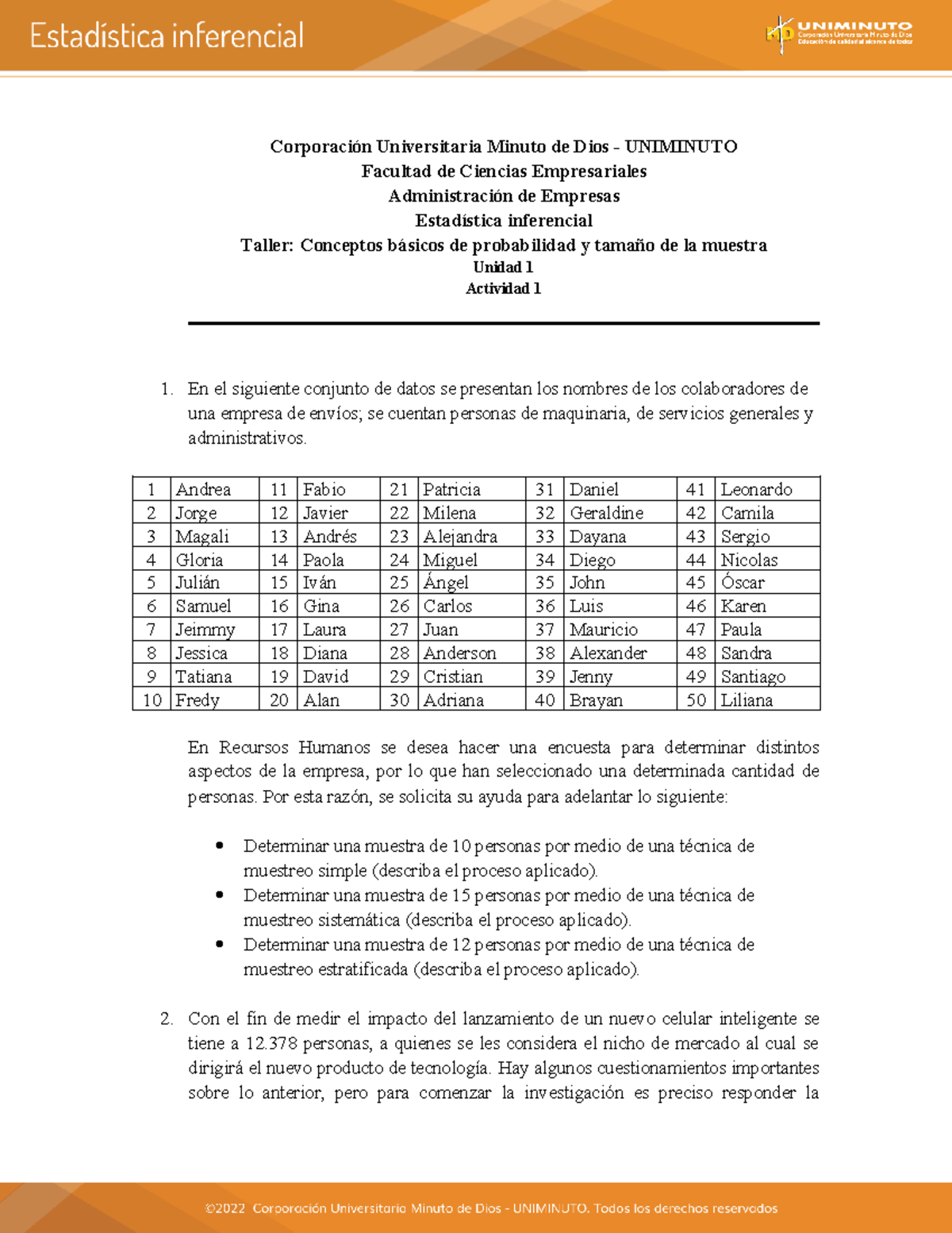 Uni1 act1 Tal Con bas pro tam mue - Corporación Universitaria Minuto de ...