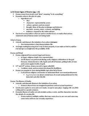 115 Fall 2023 Syllabus - sylabus - Drama 115 – Perspectives in Drama ...