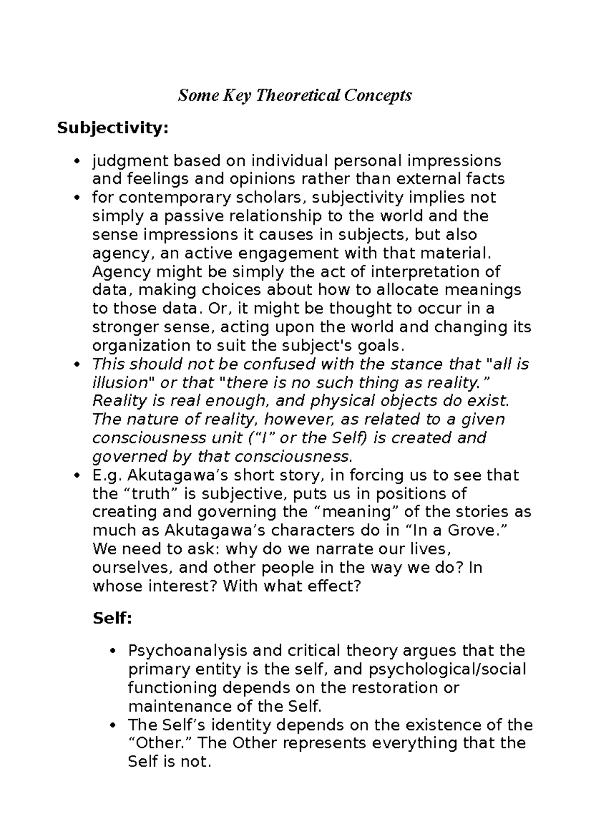 Some Key Theoretical Concepts - Some Key Theoretical Concepts ...